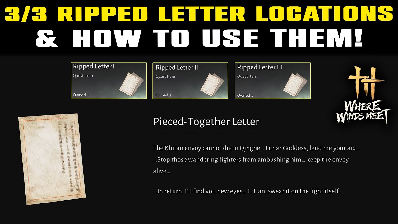 RIPPED LETTER Locations & How to Use Them | Assemble Letters | Where ...
