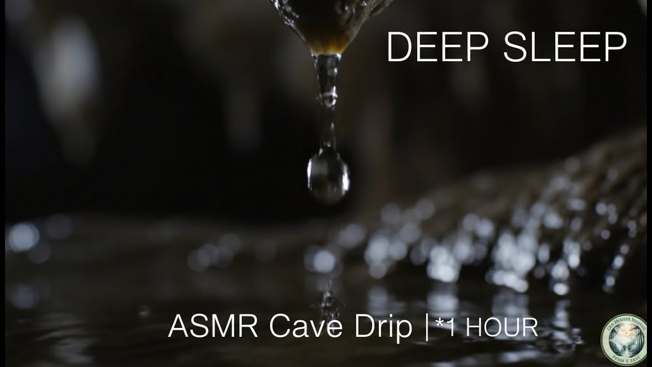 ASMR Deep Sleep: Peaceful Cave Water Drip Sounds (1 Hour) - Natural ...
