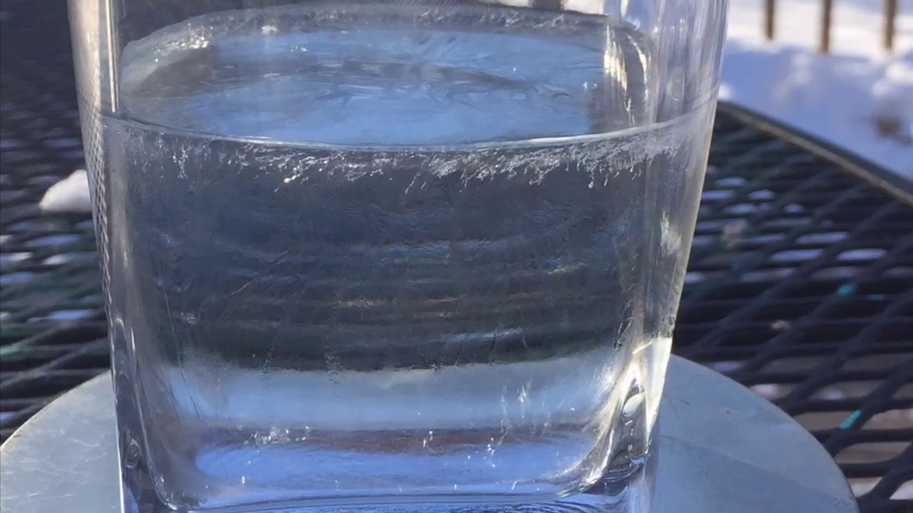 Cup freezing to Ice - YouTube