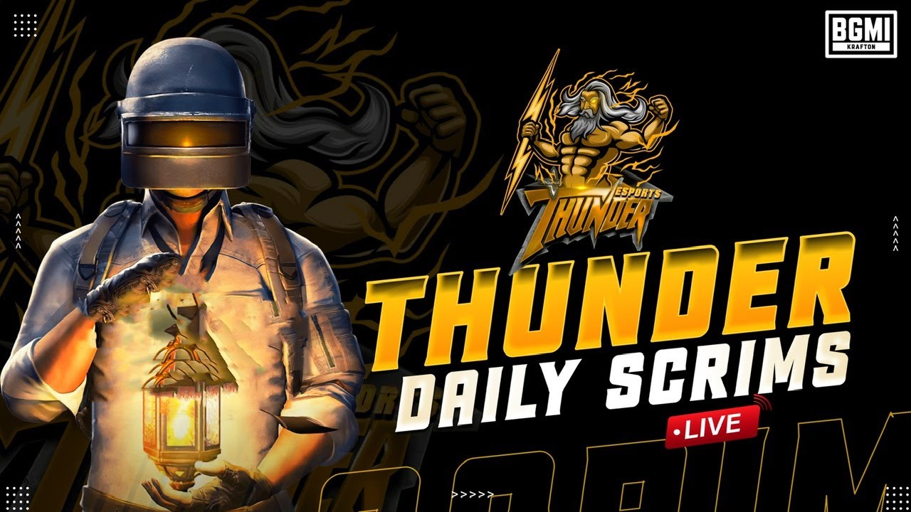 DAILY SCRIMS POWERED BY THUNDER ESPORTS @BattlegroundsMobile_IN - YouTube