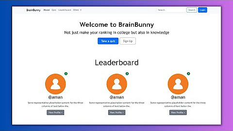 BrainBunny Quiz Application Using Django and Bootstrap - YouTube