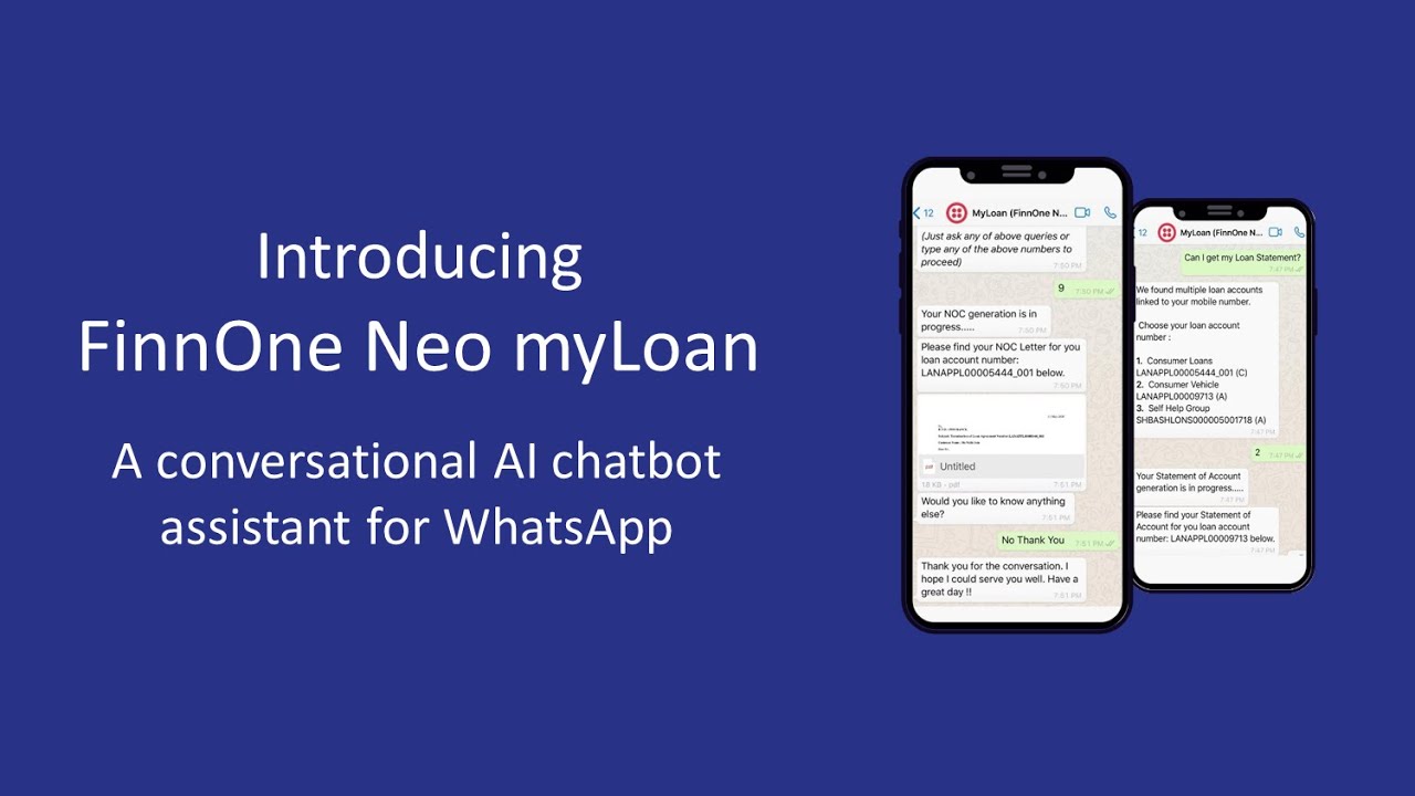 FinnOne Neo myLoan - A conversational AI chatbot assistant for WhatsApp ...
