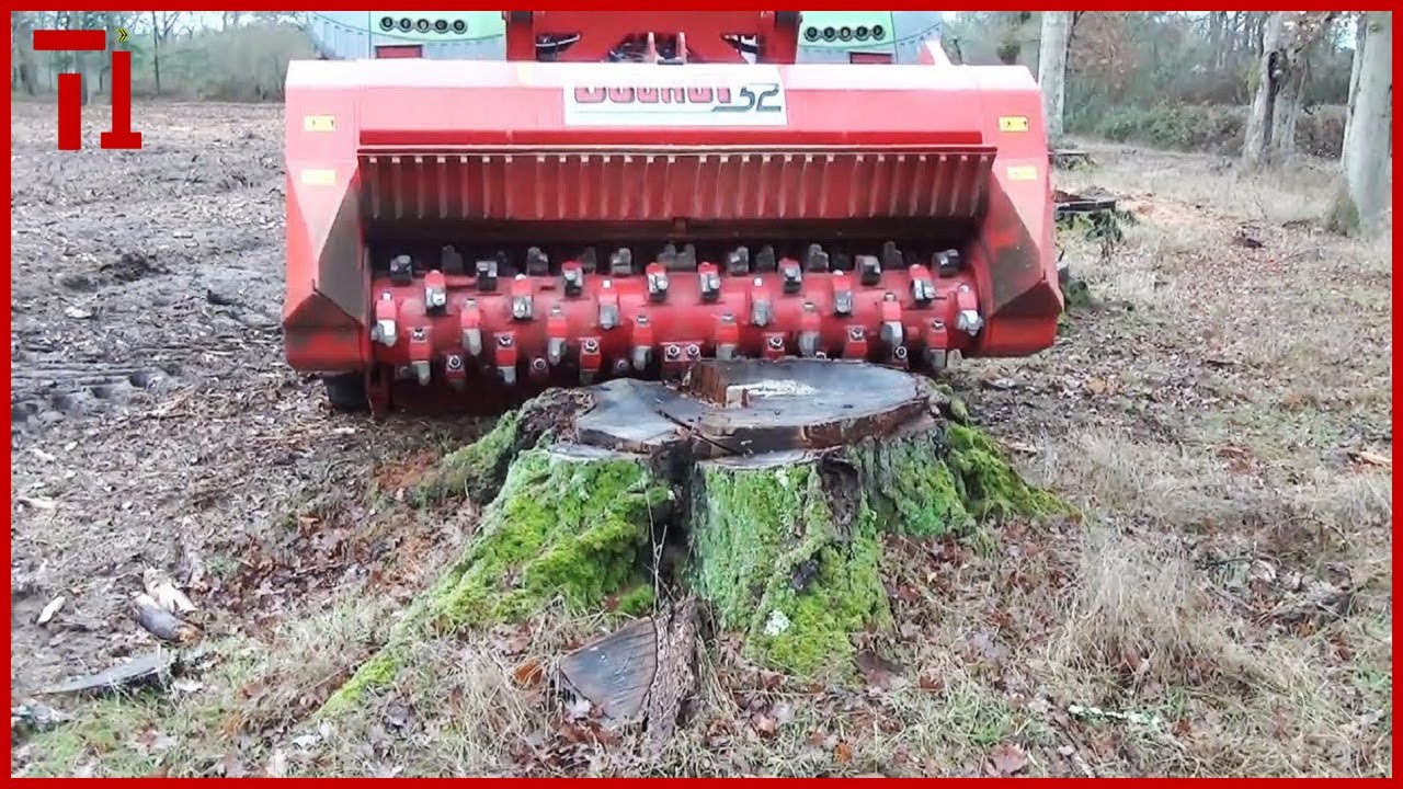 INSANE Stump Removal Machines, Fastest Stump Grinding Machine - YouTube