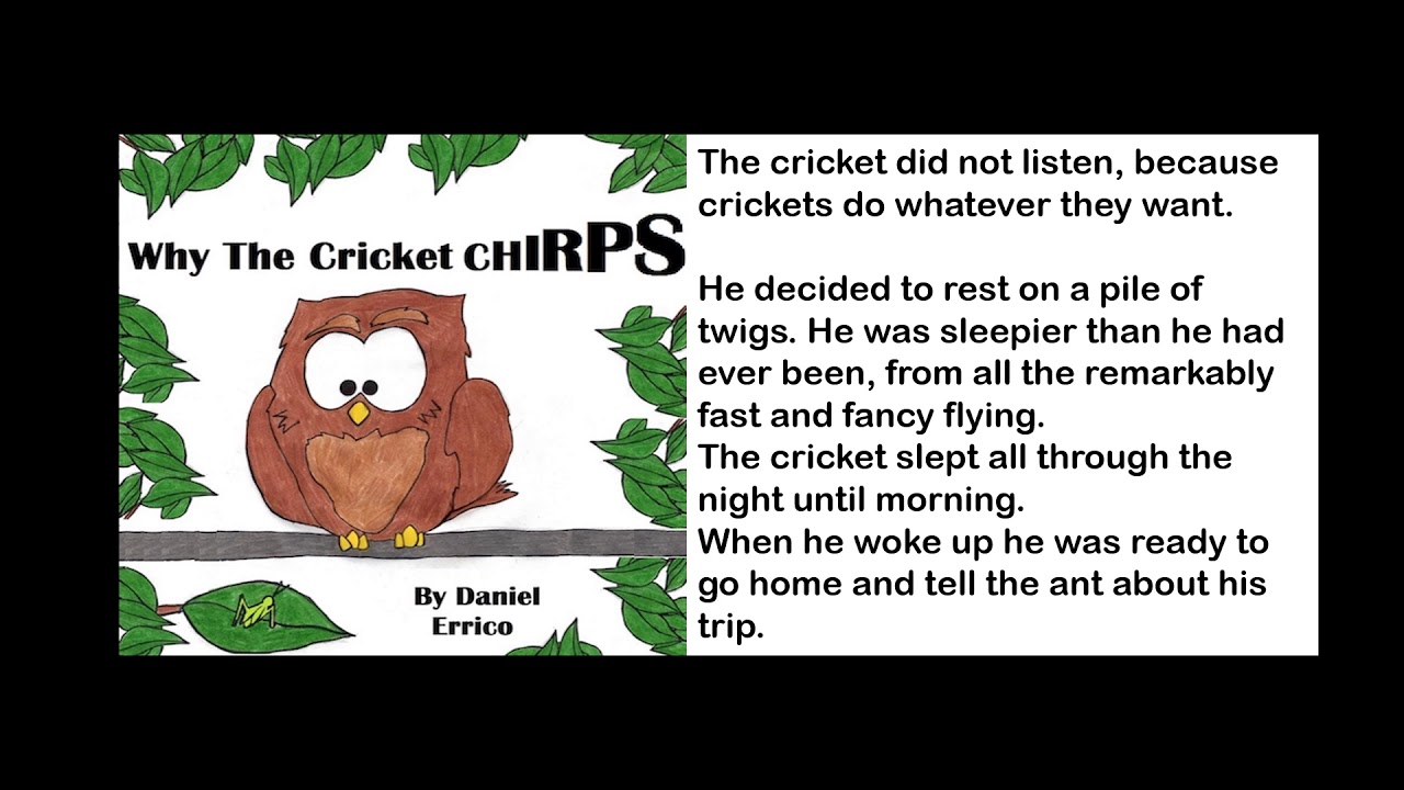 why the cricket chirrps English Story By Daniel Errico for kids ...