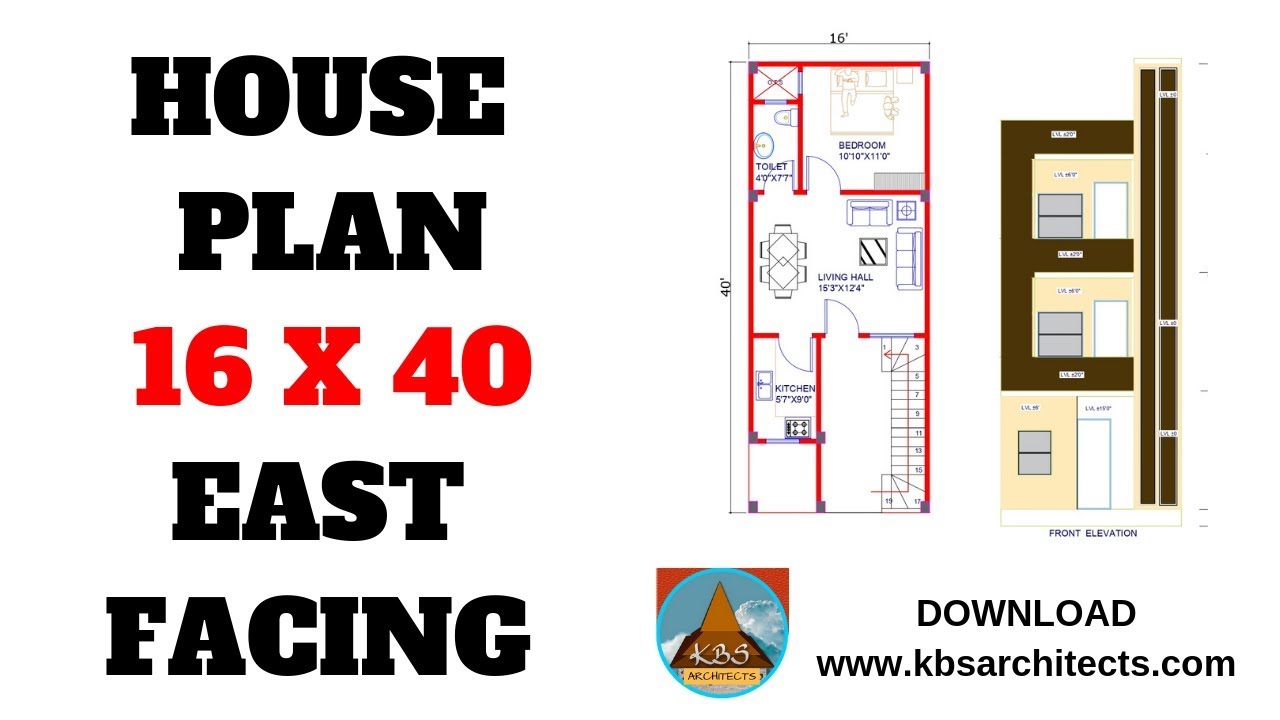 16 X 40 HOUSE PLAN 1BHK - YouTube