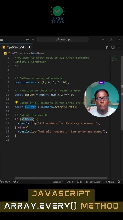Javascript Tips and Tricks #14 | Mastering JavaScript's Array Every Method 🚀 | Code Shorts - YouTube