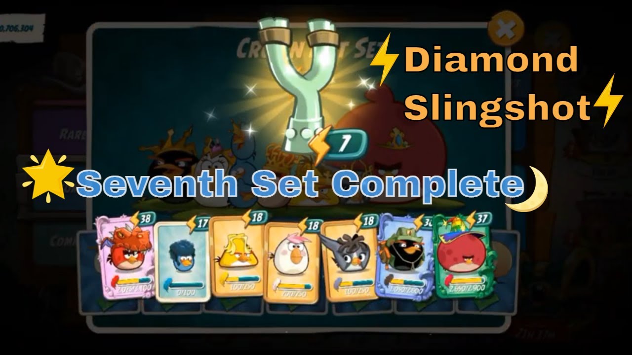 Crown Hat Set Complete | Leveled Up Slingshot To Diamond | Angry Birds ...