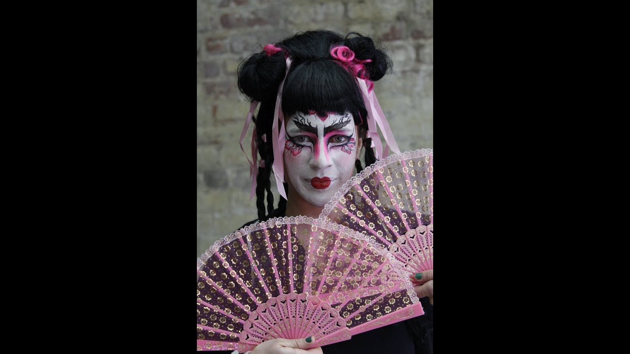 How To Create a Geisha Makeup - FacePaint.com - YouTube