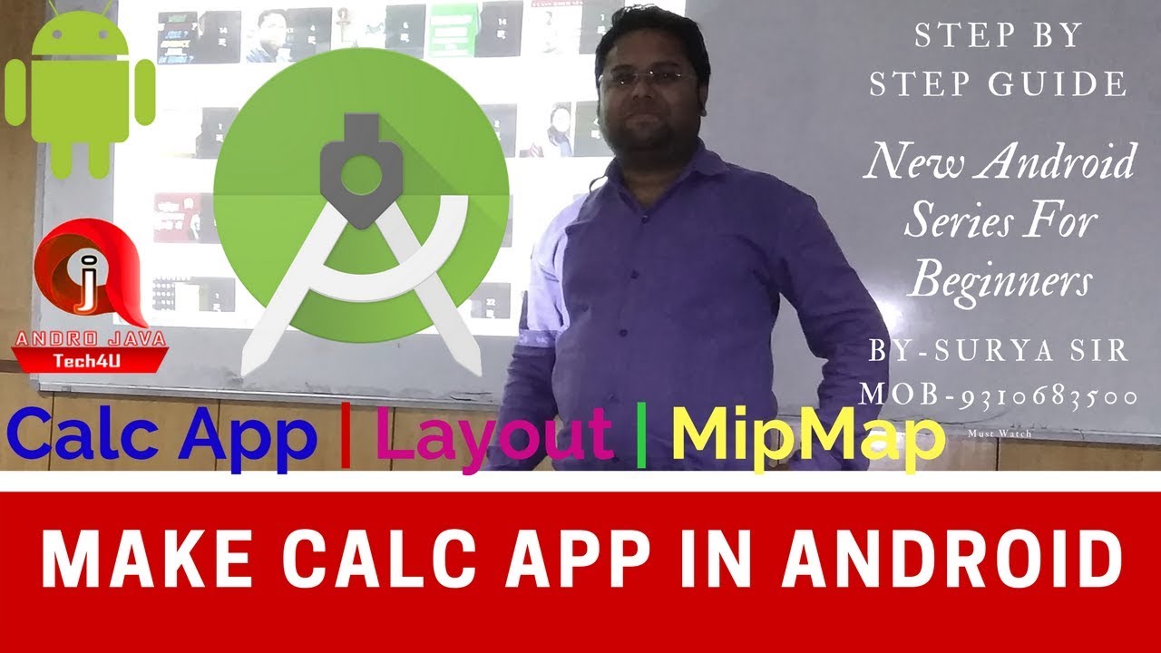 Android Studio Tutorial-08 In Hindi For Beginners | Calc App| Layouts |MipMap - YouTube