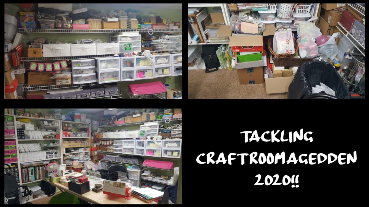 CraftRoomagedden 2020! My journey to a less cluttered craft room! - YouTube