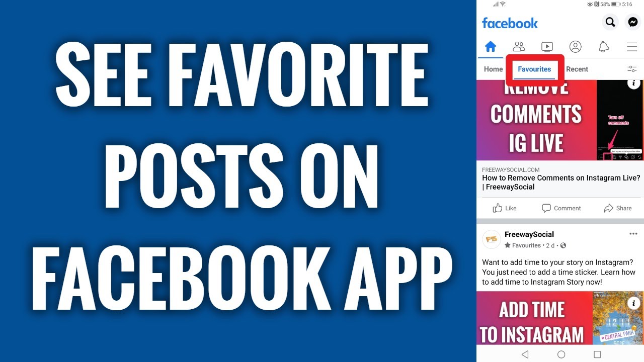 How To See Favorite Posts On Facebook App - YouTube