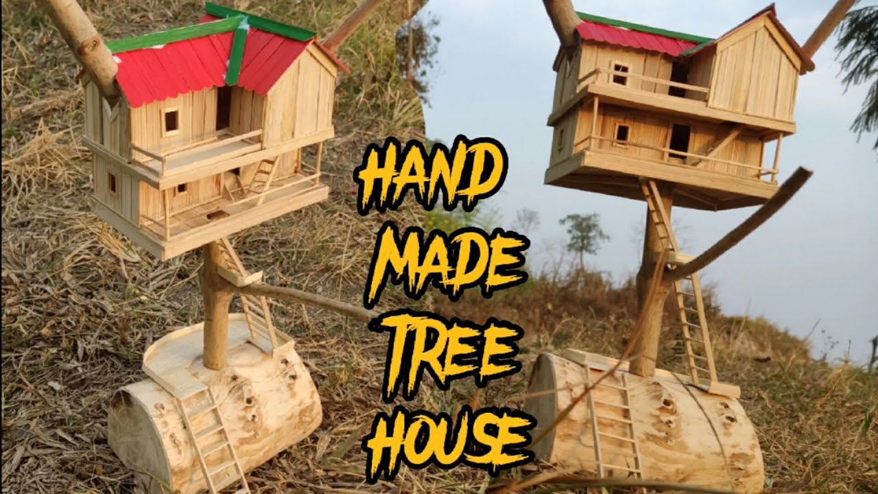 TREE_HOUSE|| How to make tree house from bamboo and wood? - YouTube