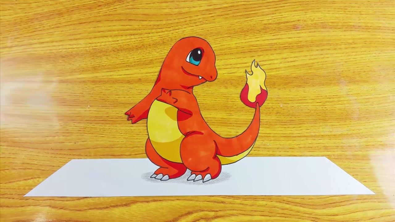 HOW TO DRAW EASY CHARMANDER SPEED DRAWING - YouTube