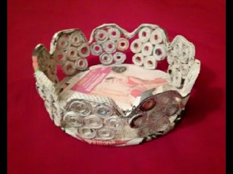 DIY Newspaper basket | Fruit basket | Newspaper craft - YouTube