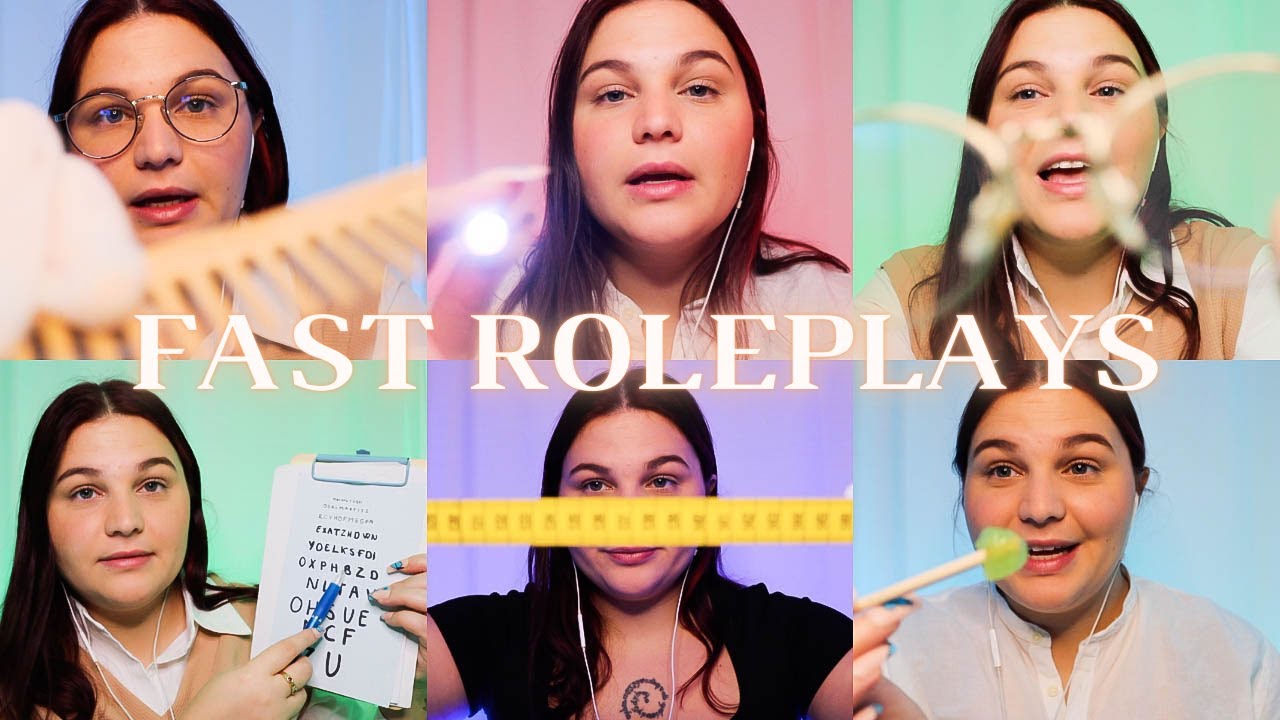 ASMR⎪FAST ROLEPLAYS : 6 Roleplays en 10 minutes 😴 - YouTube