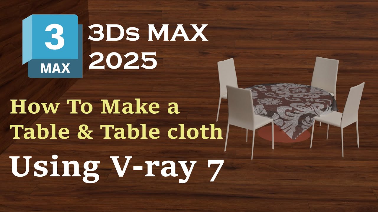 How to Design a Table and Table cloth in 3Ds Max #3dsmax - YouTube