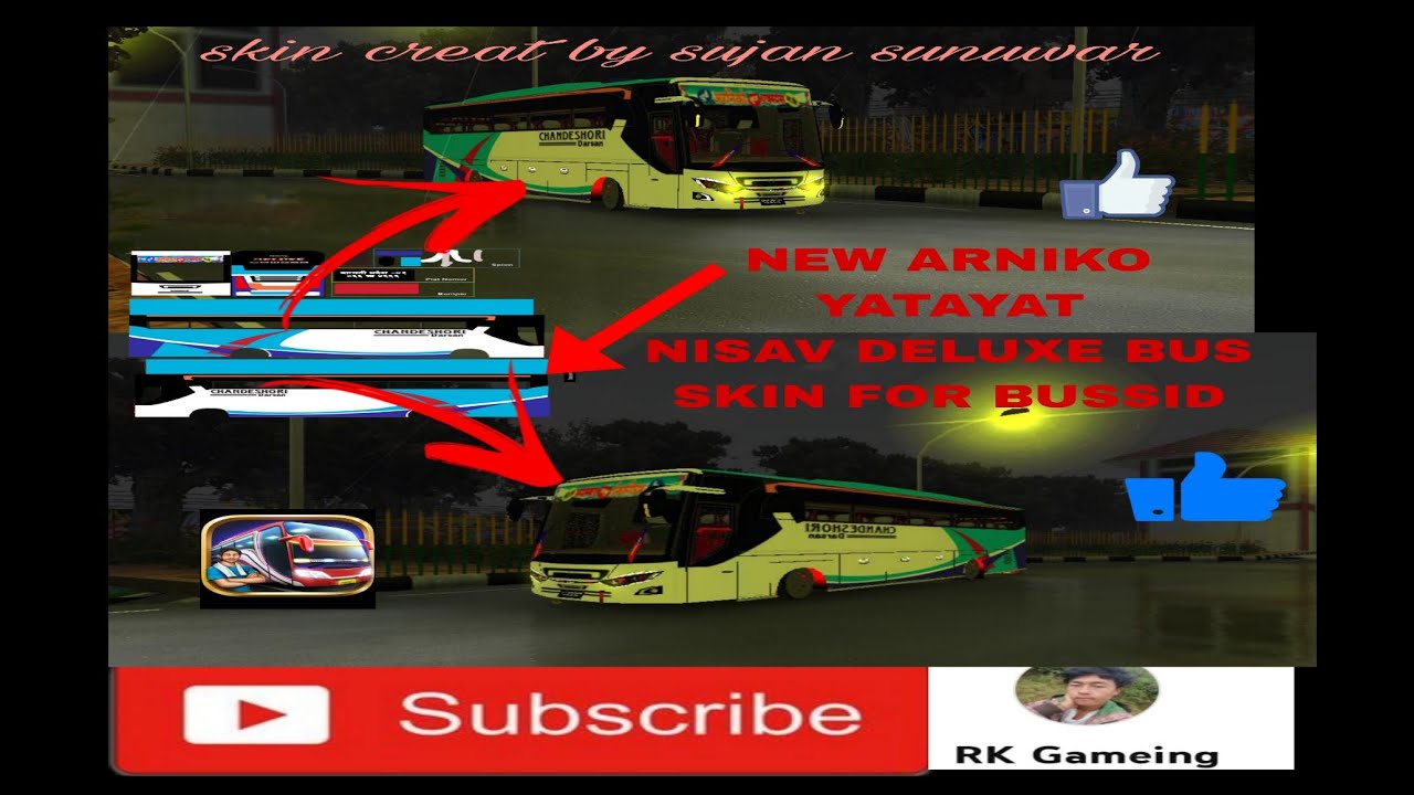 Nepali bus skin (NISAV DELUXE BUS SKIN) - YouTube