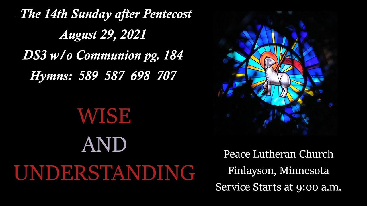 Peace Lutheran , Finlayson Service - August 29, 2021 - YouTube