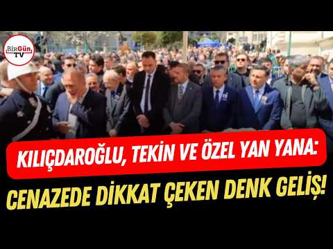 Cenazede dikkat çeken görüntüler: Kılıçdaroğlu, Gürsel Tekin ve Özgür Özel yan yana denk geldi!