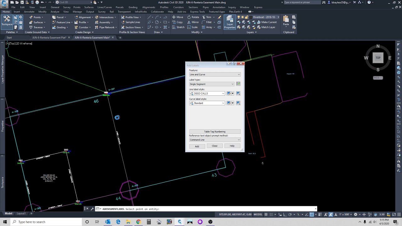 Civil 3D Annotation Deed Calls - YouTube