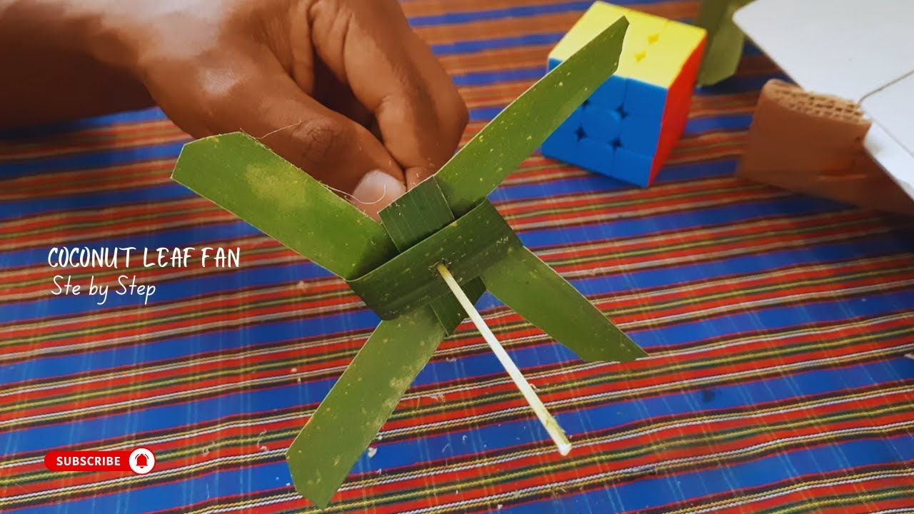 How to Make a Coconut Leaf Fan: Easy Step-by-Step Guide🤩 #how #coconut ...