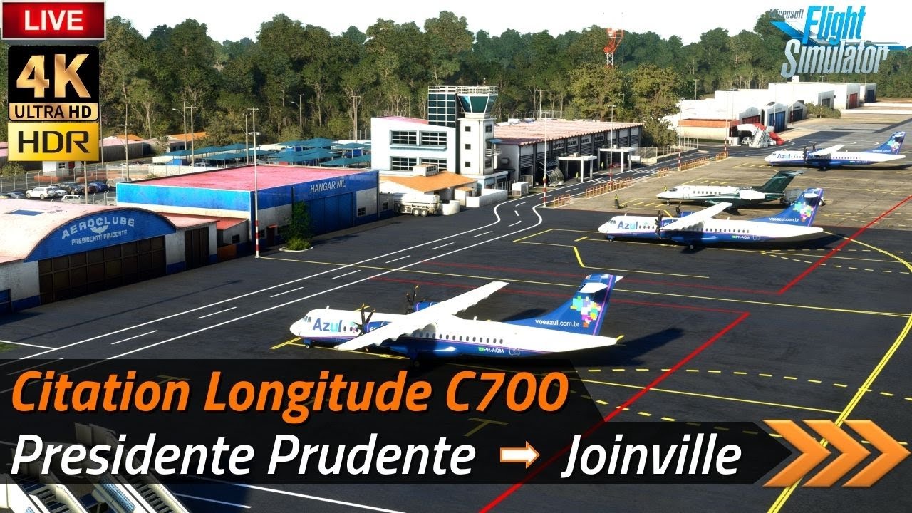 🔴 FS2020 [4K HDR] - Longitude (New G3000 AAU1) - Presidente Prudente ...