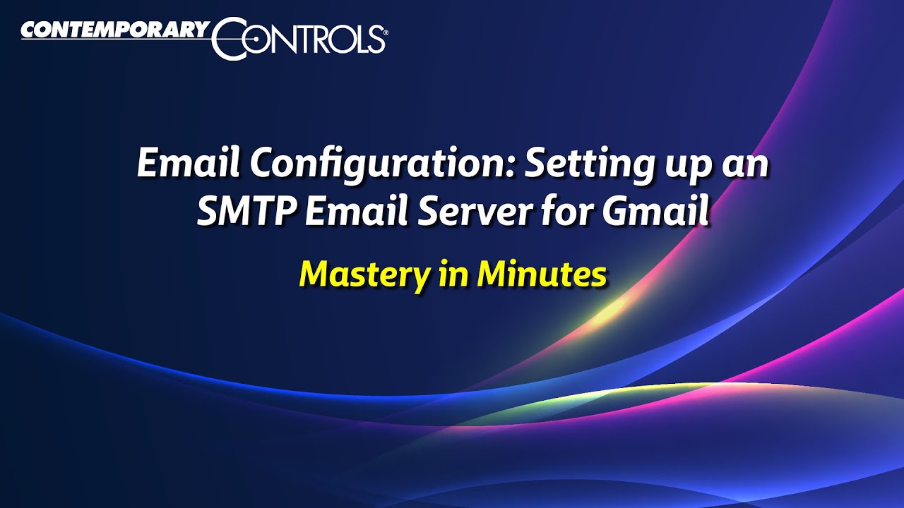 Mastery in Minutes SMTP Email Configuration - YouTube