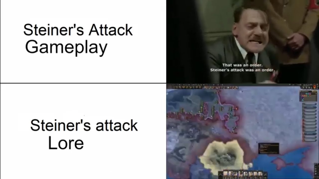 Steiner's attack - lore vs gameplay | hoi4 meme - YouTube