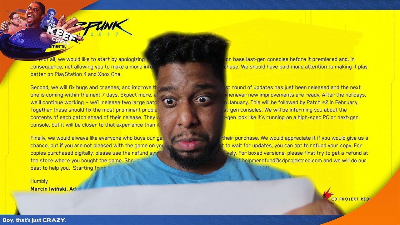 CDPR Apologizes for Cyberpunk 2077 launch| My thoughts. - YouTube