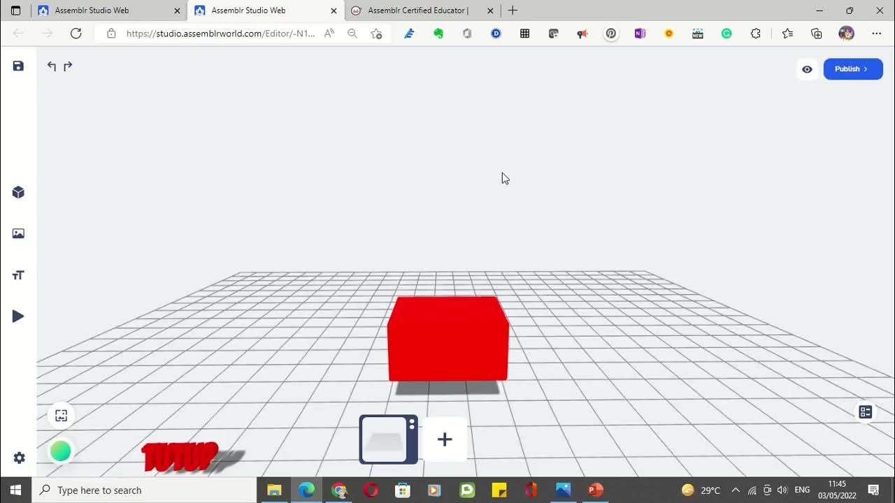 TUTORIAL 3D/AR ASSEMBLR EDU JARING-JARING BALOK POLA 3 #4: INTERACTIVITY TUTUP JARING-JARING ...