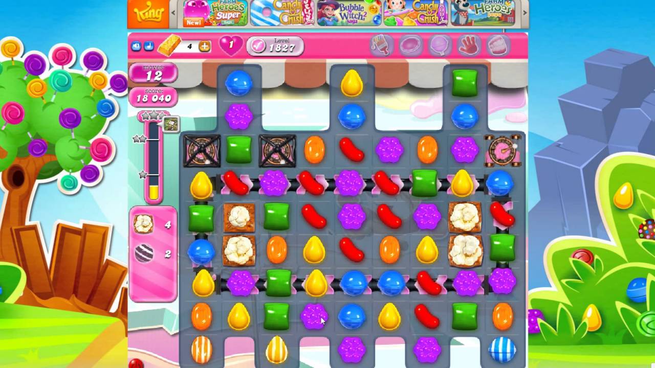 Candy Crush Saga Level 1827 Score 135 780 by Funny - YouTube