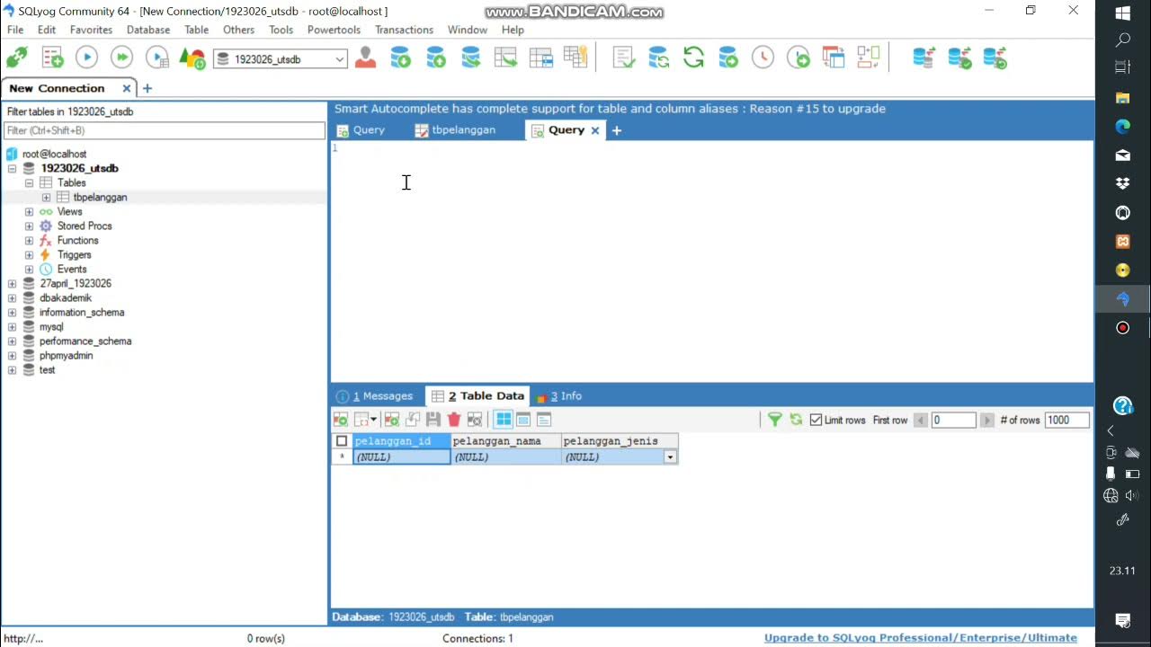 Tutorial Membuat Database pada Aplikasi SQLYog - YouTube