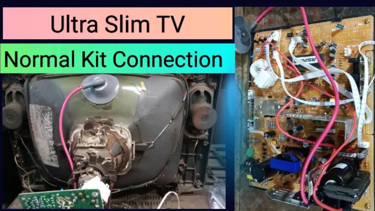 Ultra slim TV par Normal Tv kit installation karna shikho. - YouTube