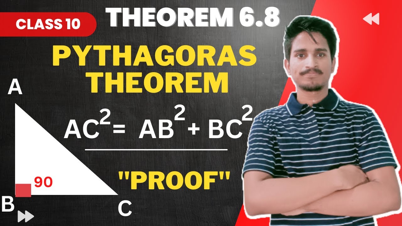 Pythagoras Theorem Proof Class10trianglepythagoras Theoremtheorem 68 Class 10 Math