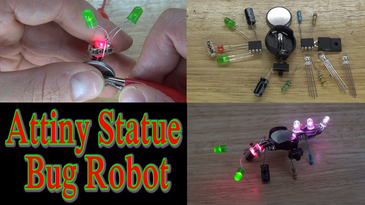 Attiny Statue Bug Robot - YouTube