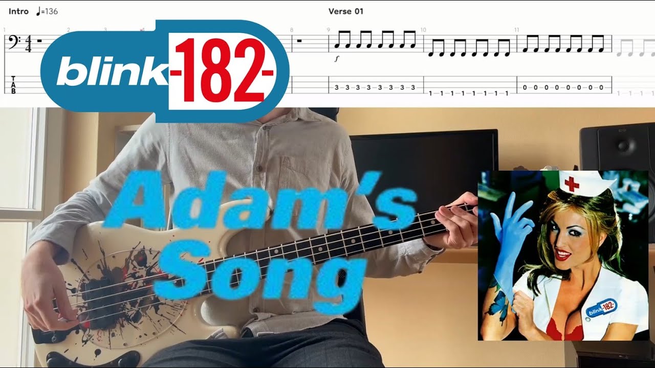 Blink 182 - Adam's Song (Bass Cover & Tabs) - YouTube