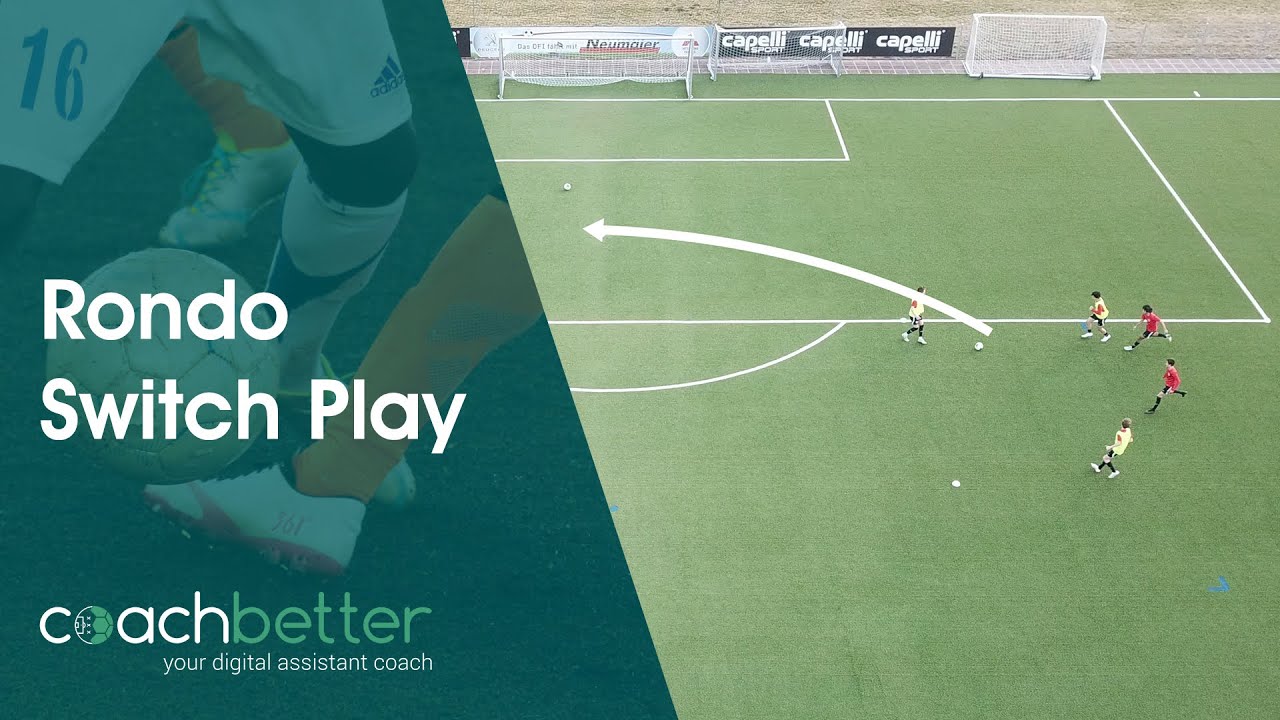 Soccer Coaching Drill: Barcelona Rondo Switch Play - YouTube