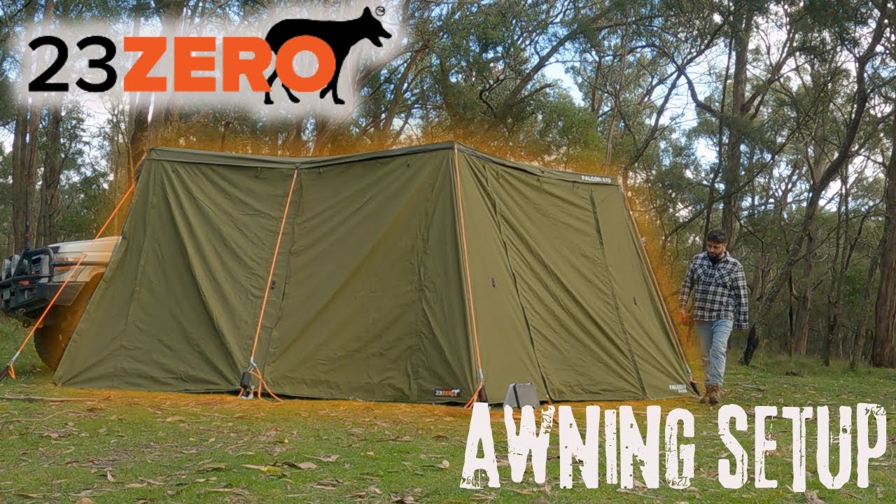 23 ZERO FALCON 270 AWNING FULL SETUP WITH D-LUX WALL #270AWNING #23zero ...