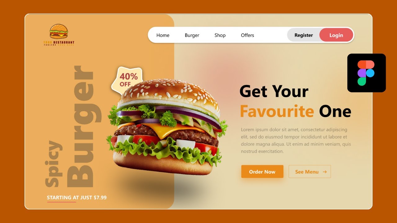 Figma - Burger Website UI Design In Figma | Figma Design | UI/UX Design ...
