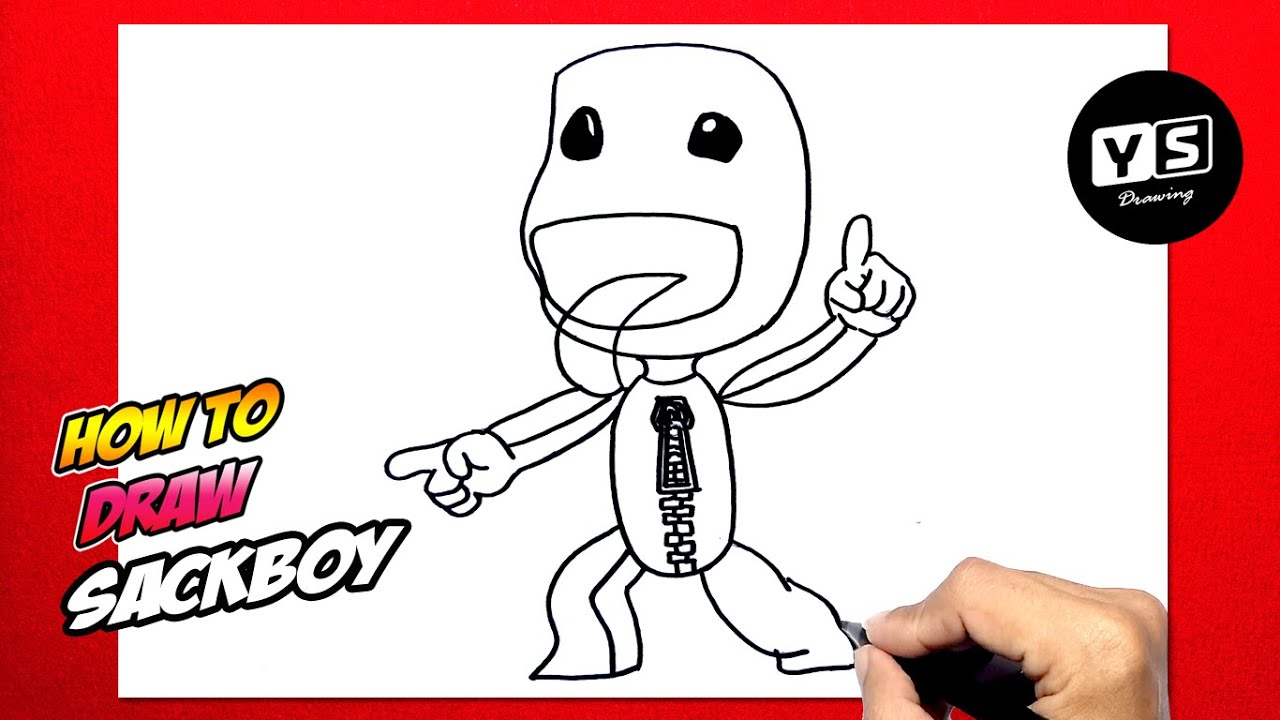 How to draw Sackboy - YouTube