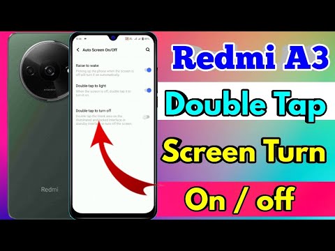 redmi a3 double tap screen on off, redmi a3 double tap setting - YouTube