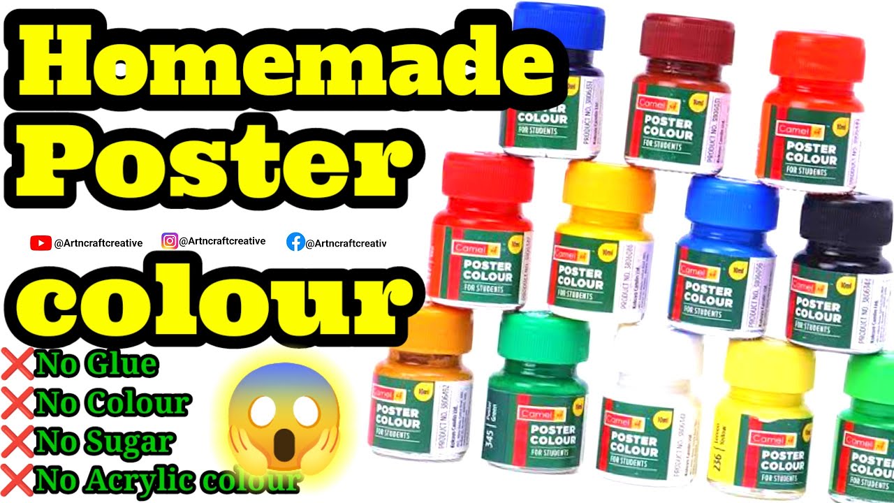 DlY Poster Colour | How to make a Poster Colour at Home | No Glue No ...
