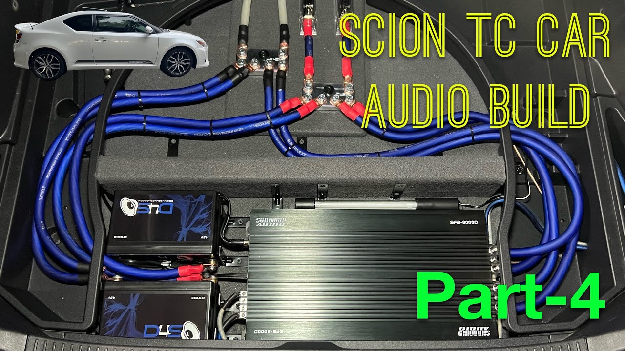 Part-4! Scion TC Car Audio Build. Amplifier, battery bank and cooling ...