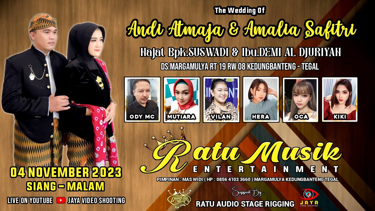LIVE !! RATU MUSIK || WEDDING ATMAJA & AMEL || 04 NOV 2023 ...