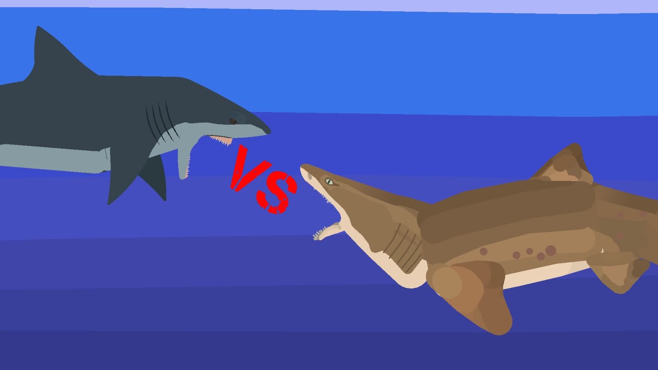 Battle: Bull shark vs Sand Tiger Shark (Stick nodes pro). - YouTube