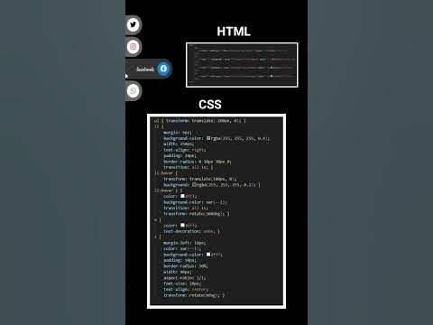 Slide in on hover social icons animation using CSS #html #css #shorts - YouTube