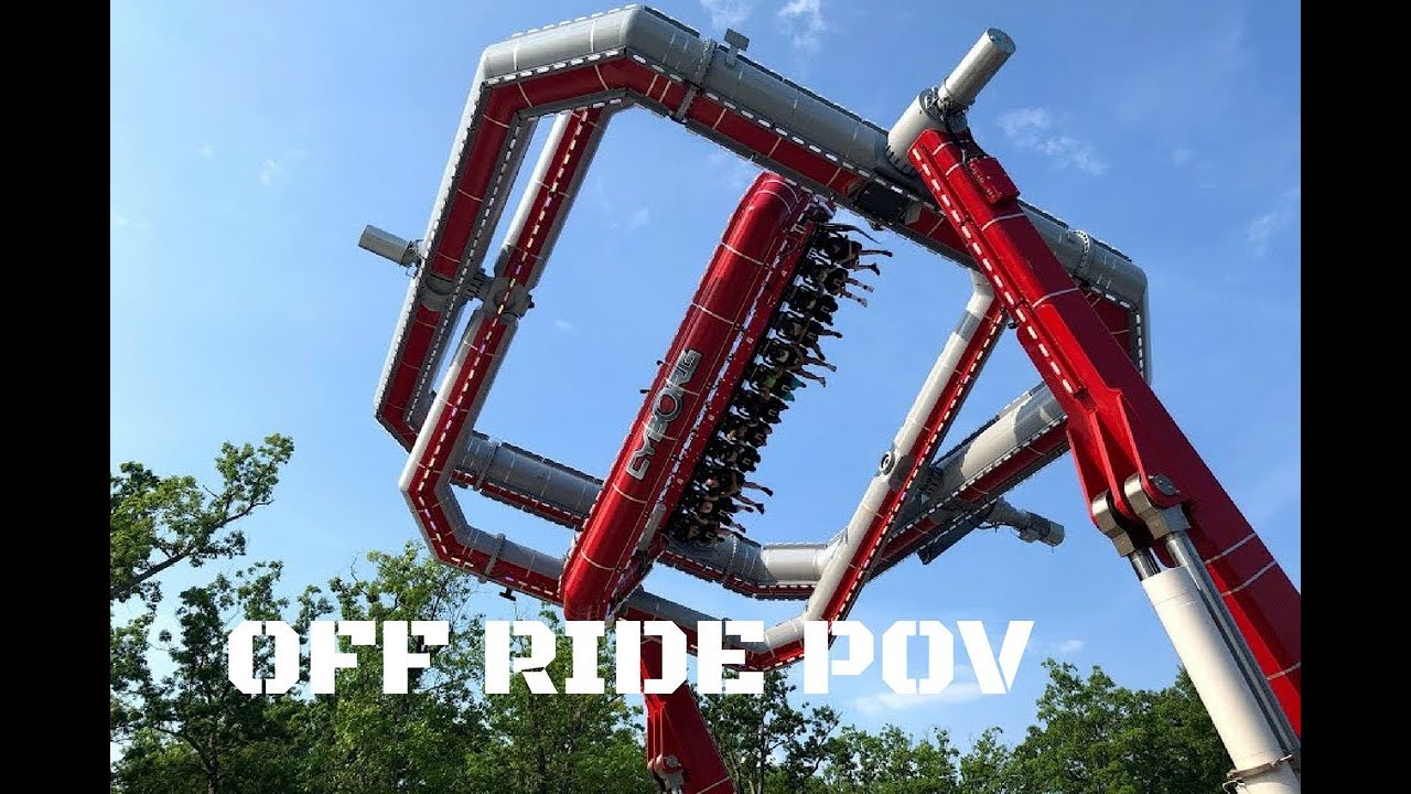 Cyborg Cyber Spin Off Ride POV With Passengers On Board Six Flags Great ...