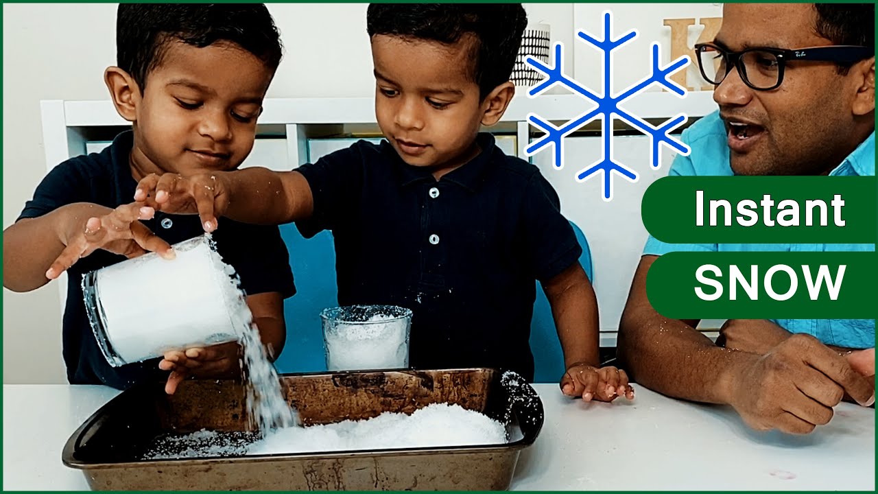 How to Make Instant Snow in Seconds I Best Sensory play for Toddlers ...