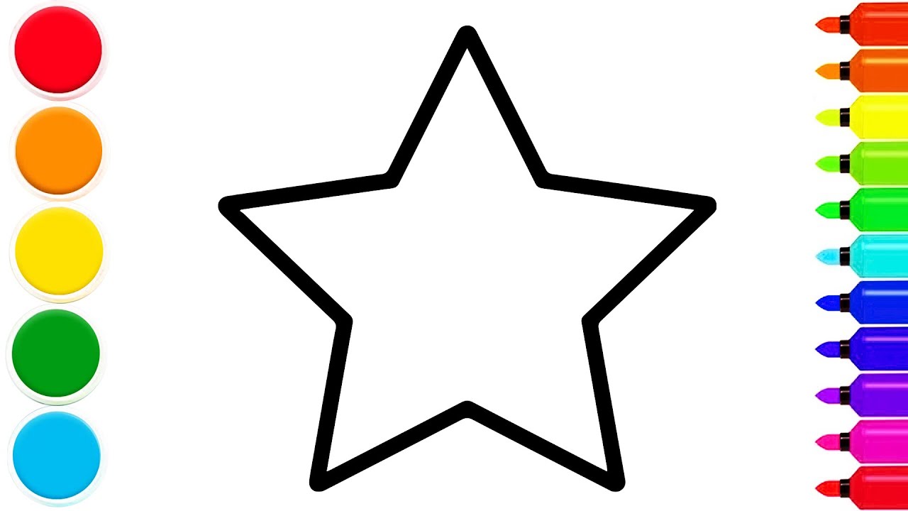 How to draw rainbow star | step by step - YouTube