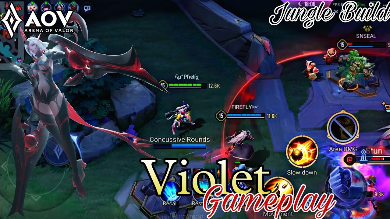 Violet Jungle Gameplay | Best Jungling Build | Advanced Tips | Arena Of ...